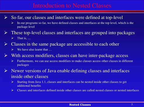 Ppt Nested Classes Powerpoint Presentation Free Download Id6042375
