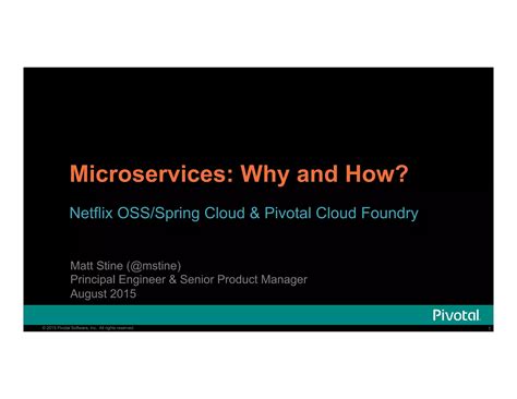 Pivotal Microservices Springpcfskillsmatterpptx Cloud Computing Internet