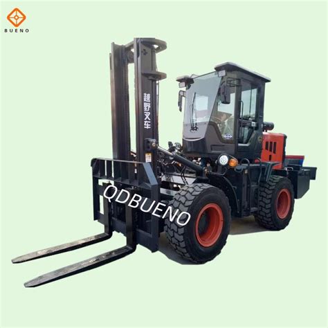 Bueno 5 Ton 4x4 4wd Fully Hydraulic Small Forklift Truck Rough Terrain