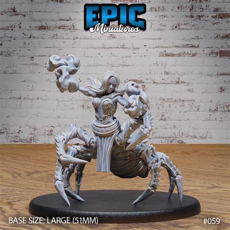 Dark Elf Drider Folk Sorceress 3d Print Etsy