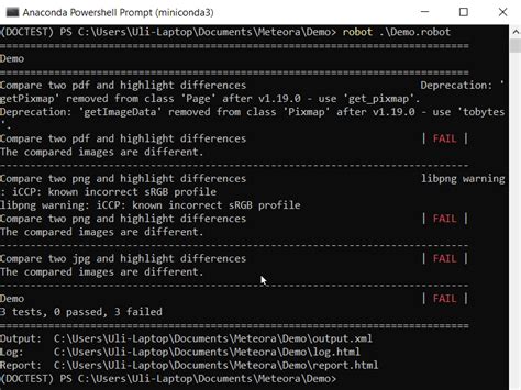 Deprecation Messages Warnings When Comparing 2 Files · Issue 23 · Manykarimrobotframework