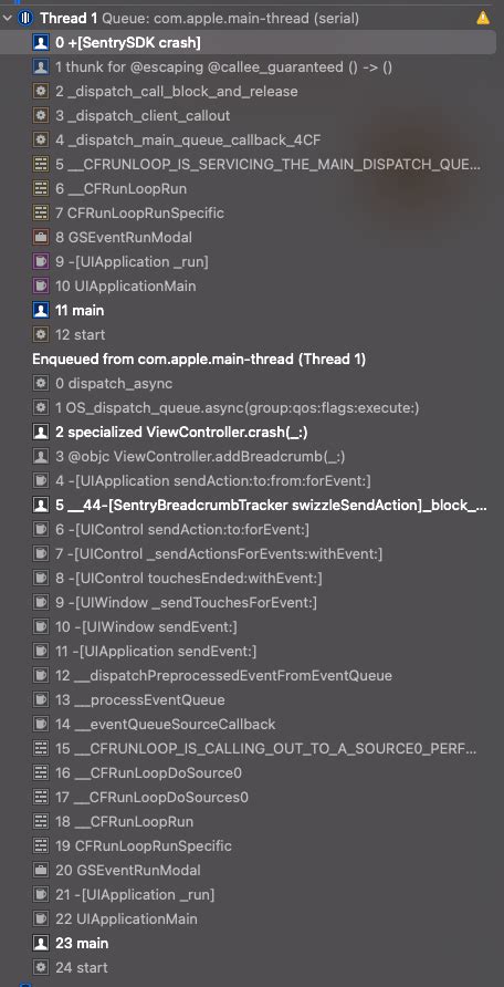 Async Stack Traces For Libdispatch · Issue 852 · Getsentrysentry