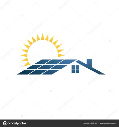 Solar Panels Roof Icon Vector Button Symbol Concept Vector Stock Vector