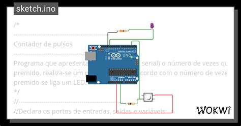 Contador De Pulsos Wokwi ESP32 STM32 Arduino Simulator