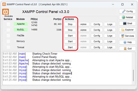 Xampp Control Panel Phpgurukul