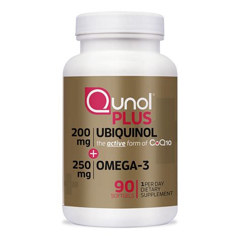 Qunol® Plus Extra Strength Ubiquinol Omega 3 Active Form Of Coq10