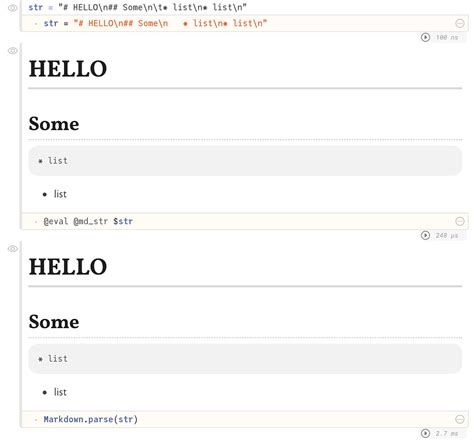 Displaying Program Generated Markdown Pluto Julia Programming Language
