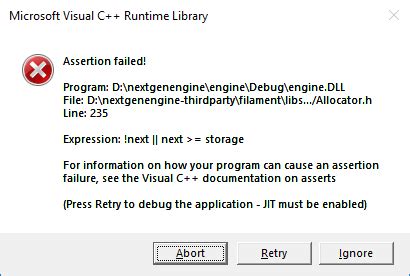Crash In Job System Allocator Issue 524 Google Filament GitHub