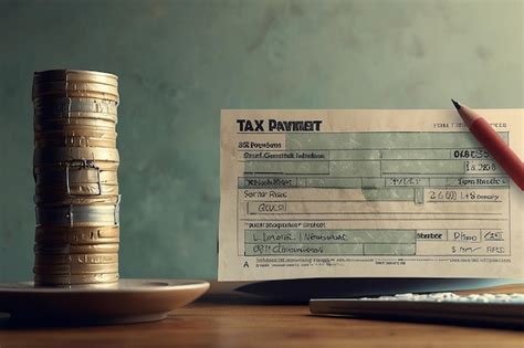 Tax Payment Documents Concept Illustration Premium AI Generated Image
