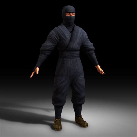 Ninja 3d Model 99 Unknown Ma Lwo Obj Xsi Fbx Free3d