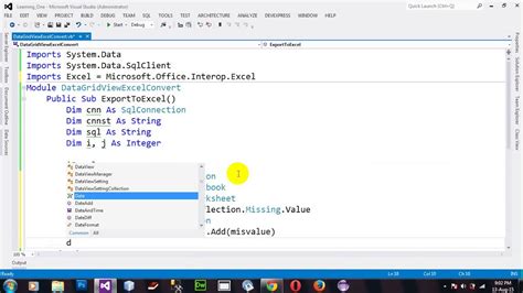 Vbnet Premium How To Export Data To Excel Spreadsheet