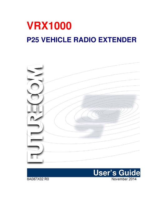 Futurecom Vrx1000 User Manual Pdf Download Manualslib