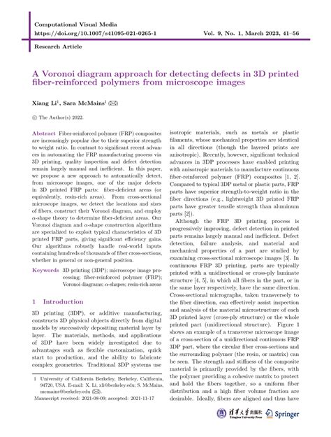 pdf a voronoi diagram approach for detecting defects in 3d printed