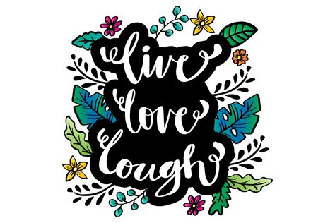 Live Love Laugh Hand Lettering Graphic By Handhini · Creative Fabrica