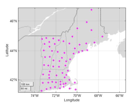 地理座標の散布図 MATLAB geoscatter MathWorks 日本