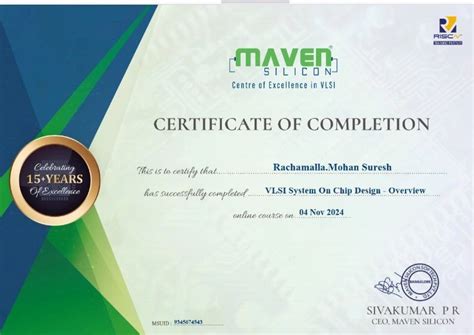 Mohan Suresh Rachamalla On Linkedin Vlsidesign Soc Mavensilicon