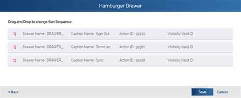 Configuring Hamburger Drawer Vahana Academy