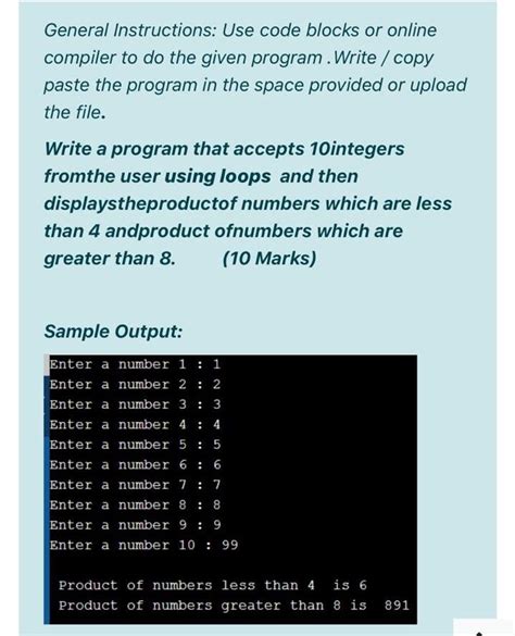 Solved General Instructions Use Code Blocks Or Online