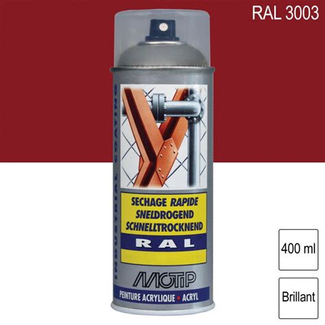 Peinture Aérosol Ral 3003 Rouge Rubis Brillant 400ml Motip Leroy Merlin