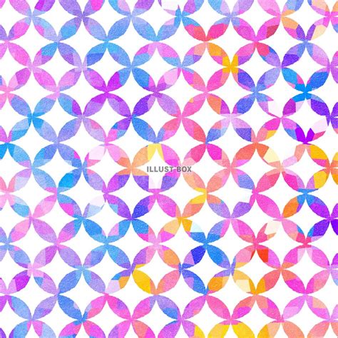 無料イラスト パステル七宝模様