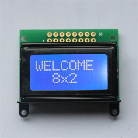 Lcm0802c 5v 8x2 Character Lcd 0802 Blue Screen With Backlight