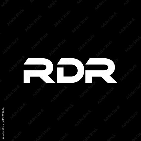Rdr Letter Logo Design With Black Background In Illustrator Vector
