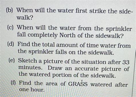 Solved Problem 35 A Crawling Tractor Sprinkler Is Located
