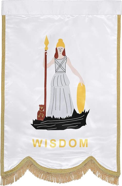 Bricks Masons Wisdom Order Of The Amaranth Banner White
