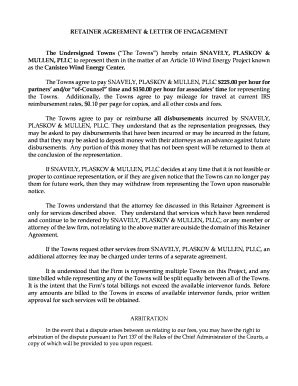 Fillable Online RETAINER AGREEMENT LETTER OF ENGAGEMENT The Fax