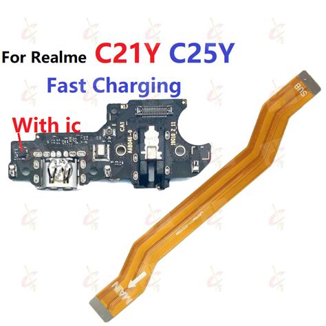 For Realme C21y C25y Usb Board Lcd Display Main Motherboard Connector Flex Cable Usb Charge