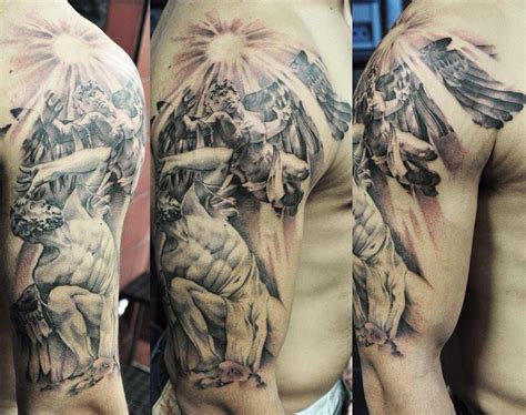 Τατουάζ Daedalus and Icarus by Jim Vasileiadis Tattoo Mythology
