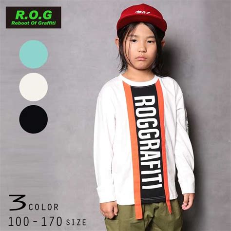 【楽天市場】rogアールオージーロゴ＆テープビックロングtシャツ【メール便送料無料】 Rog 春服 春物 子供服 トップス 通園 通学