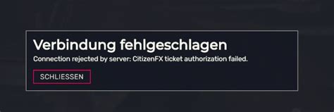 Can T Connect To The Server Citizenfx Ticket Authorization Failed