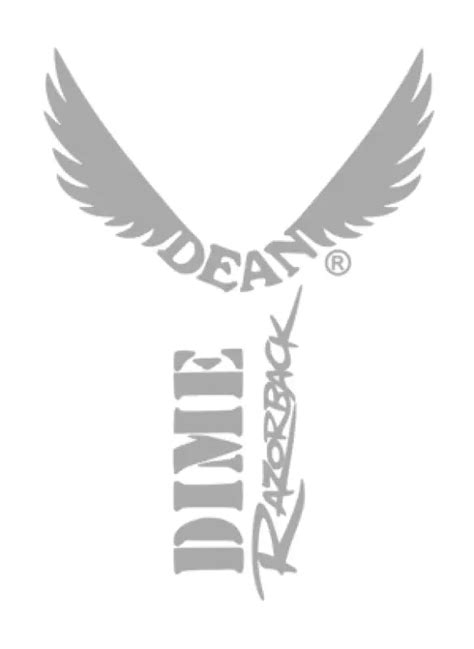 Guitar Dean Razorback Guitar Headstock Decal Vinyl Or