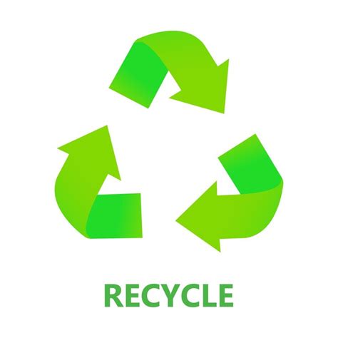 Premium Vector Recycle Green Triangle Arrows Usage Clean Environment