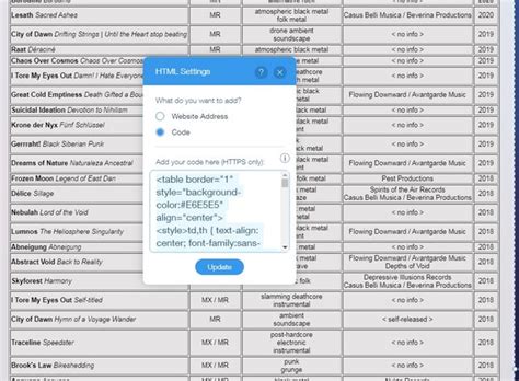 i have a big html table and i manage it with a code i need to edit it