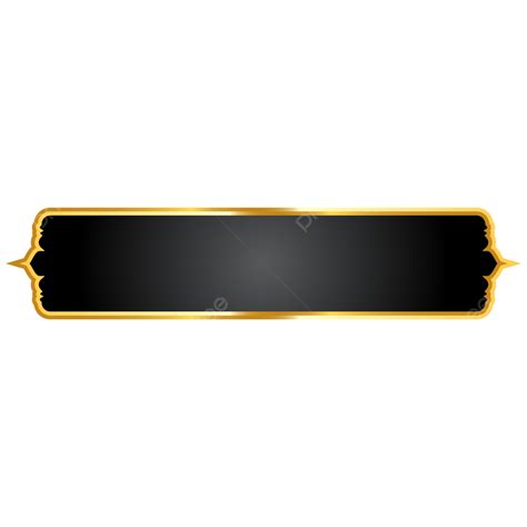 Black Text Box Abstract Islamic Shape Banner Clipart Aesthetic Golden