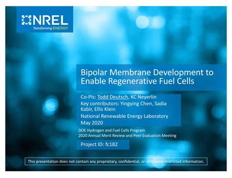 Pdf Bipolar Membrane Development To Enable Regenerative Fuel Cells