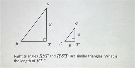 solved r s 20 t r ហ s 8 6 t right triangles rst and