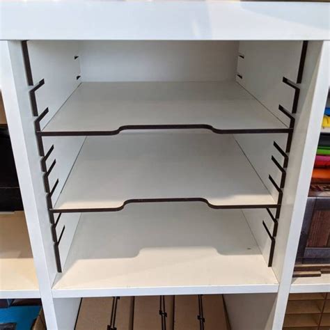 Kallax 2 Shelf Cubby Birch White Black Or Natural Mdf Etsy
