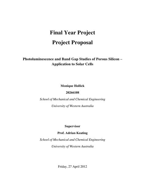 Final Year Project Introduction Example