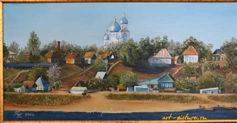 Купить картину "Никольское на Волге холст,масло ", Художник Потехина ...