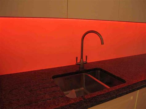 Illuminated Splashbacks Led Splashback Glass Bespoke Mood Colour