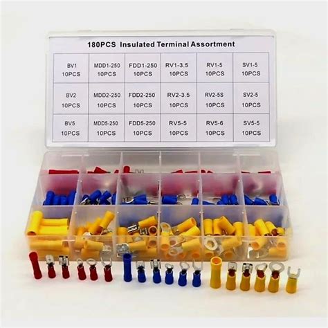 Jual Terminal Insulated Sambungan Kabel Konektor Isi 180 Pcs Shopee Indonesia