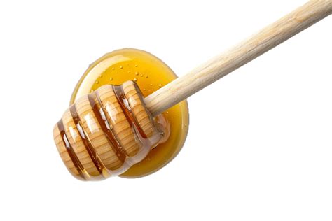 AI Generated Golden Honey Dripping From Wooden Dipper Png 41149762 PNG