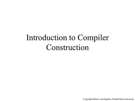Phases Of Compiler Ppt Includes Phases Of Compiler Ppt