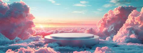 Large White Object Floating In Cloud Filled Sky Stock Image Image Of