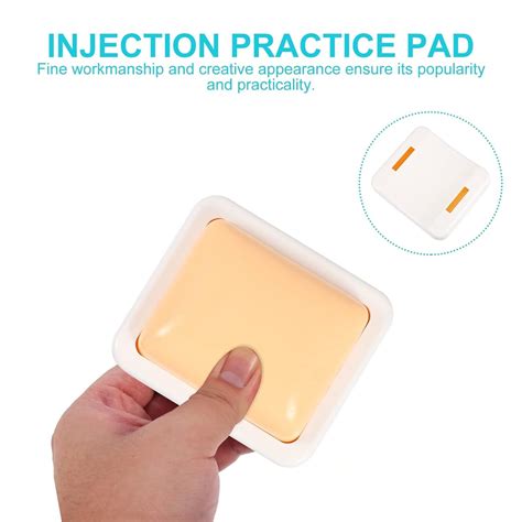 Baluue 3 Pcs Intramuscular Injection Training Pad Set Silicone Human Skin Trainer 8x7 5cm