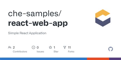 Github Che Samplesreact Web App Simple React Application