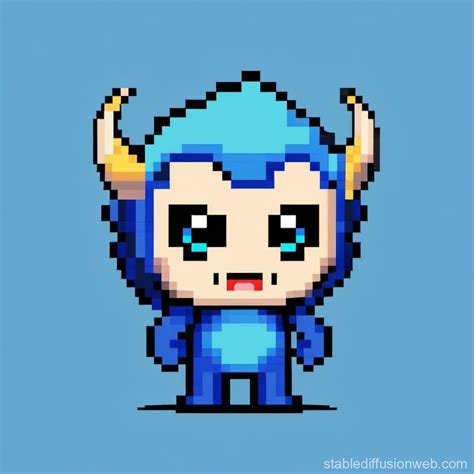 Blue Monster Sitting On Data Prompts Stable Diffusion Online